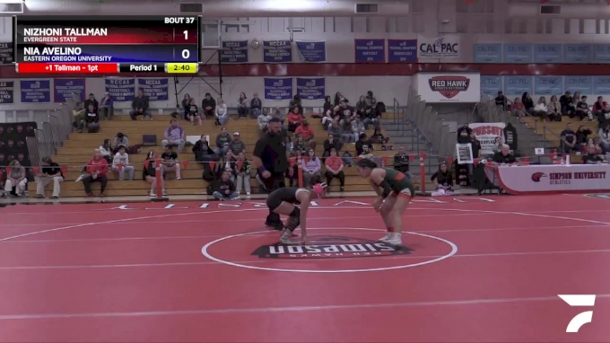 110 lbs Cons. Round 1 - Nizhoni Tallman, Evergreen State vs Nia Avelino ...