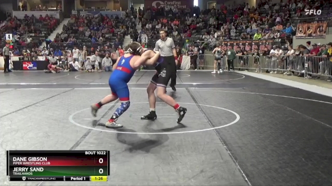 150 lbs Champ. Round 1 - Jerry Sand, Trailhands vs Dane Gibson, Piper ...