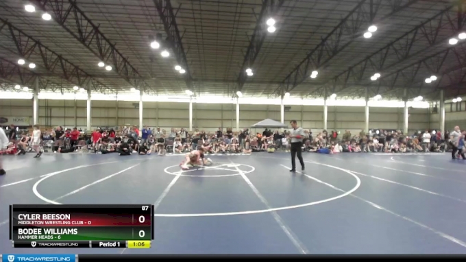87 lbs Round 3 (4 Team) - Cyler Beeson, Middleton Wrestling Club vs ...