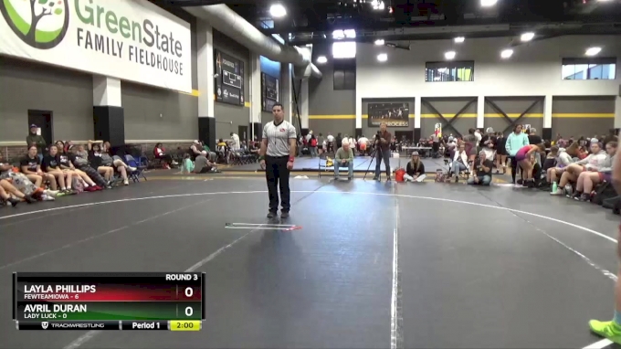 106 lbs Round 3 (6 Team) - Layla Phillips, FEWTeamIowa vs Avril Duran ...