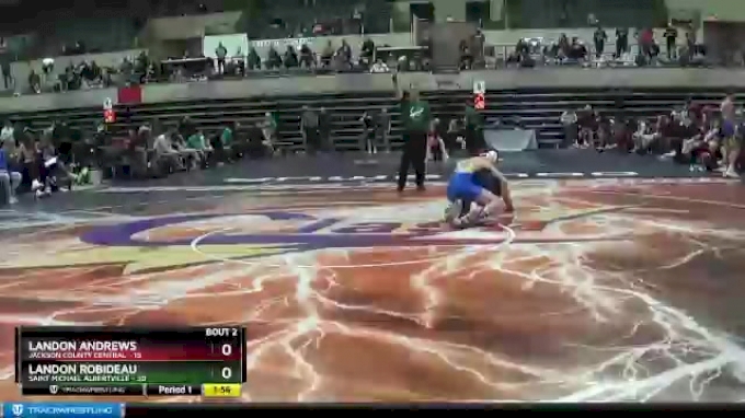 126 lbs Round 1 (4 Team) - Landon Andrews, Jackson County Central vs ...