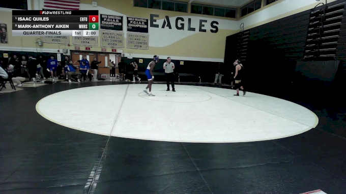 132 lbs Quarterfinal - Isaac Quiles, East Hartford vs Mark-Anthony Aiken, West Haven
