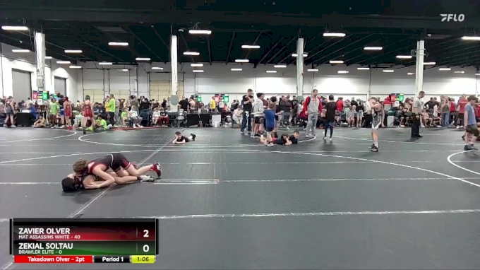 80 lbs Round 3 (8 Team) - Zavier Olver, Mat Assassins White vs Zekial ...