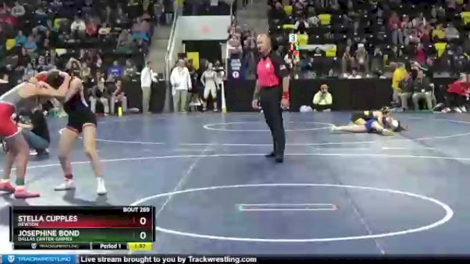 115 lbs Champ. Round 2 - Josephine Bond, Dallas Center-Grimes vs Stella ...