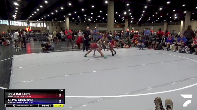 100 lbs Round 2 (6 Team) - Lola Ballard, Patriots WC White vs Alaya ...
