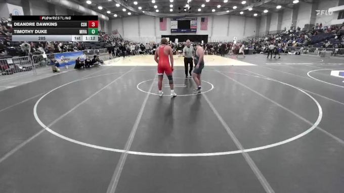 285 lbs Round 1 (3 Team) - Timothy Duke, Minisink Valley vs Deandre ...