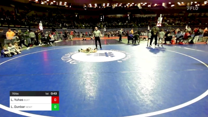 70 lbs Consi Of 8 #1 - Logan Yuhas, Buxton (NJ) vs Leonidas Dunbar, Newton