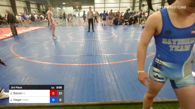 140 lbs 3rd Place - Jacob Bacon, EZ Money vs Jakobi Hagar, USAW Maine