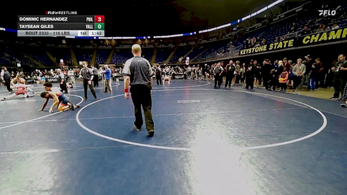 115 lbs Final - Dominic Hernandez, Philadelphia vs Taysean Giles ...