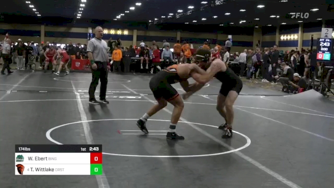 174 lbs Rd Of 16 - William Ebert, Binghamton vs Travis Wittlake, Oregon ...
