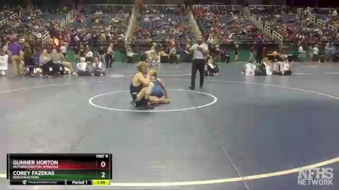 2A 132 lbs Semifinal - Corey Fazekas, Northeastern vs Gunner Horton ...