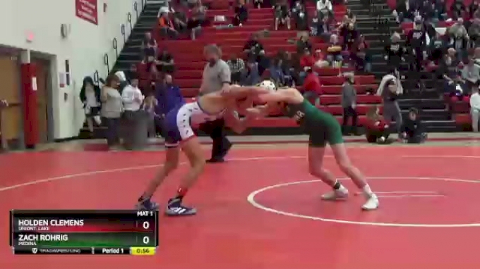 113 lbs Cons. Semi - Zach Rohrig, Medina vs Holden Clemens, Uniont. Lake