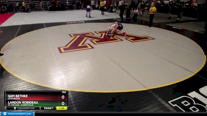 132 lbs Semifinal - Landon Robideau, St. Michael-Albertville vs Sam ...