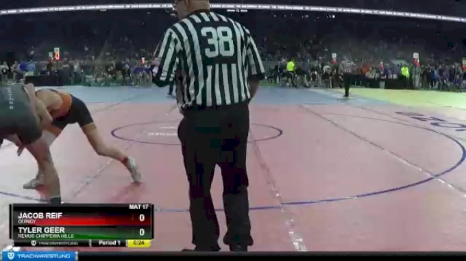 D3-125 lbs Cons. Round 2 - Tyler Geer, Remus Chippewa Hills vs Jacob ...