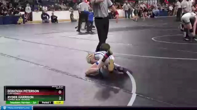 75 lbs Round 1 - Ryder Harrison, Topeka Blue Thunder vs Donovan ...