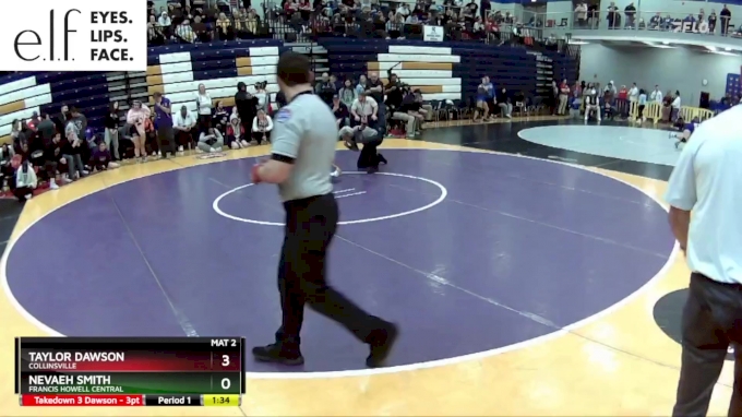 140 lbs. Semifinal - Taylor Dawson, Collinsville vs Nevaeh Smith ...