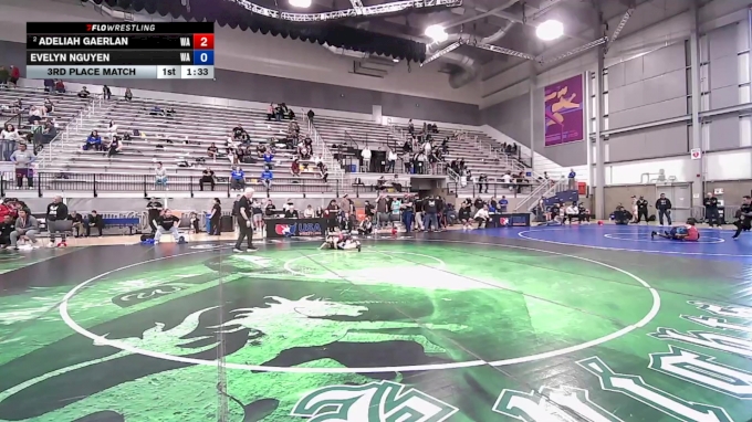 10U Girls - 67 lbs 3rd Place Match - Adeliah Gaerlan, WA vs Evelyn ...