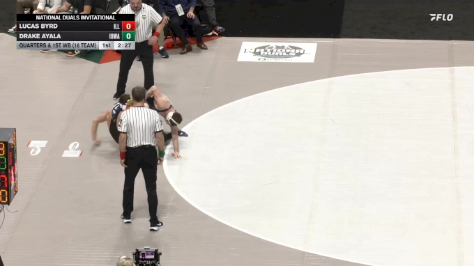 133 lbs Quarters & 1st Wb (16 Team) - Drake Ayala, Iowa vs Lucas Byrd ...