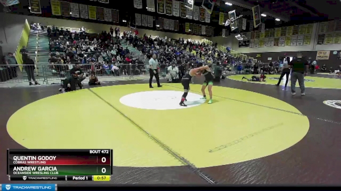 108 lbs Cons. Semi - Quentin Godoy, Cobras Wrestling vs Andrew Garcia ...