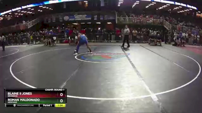 2A 132 lbs Champ. Round 1 - Roman Maldonado, Heritage vs Blaine II ...