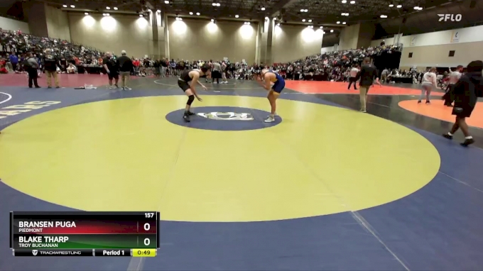 157 lbs Cons. Round 2 - Bransen Puga, Piedmont vs Blake Tharp, Troy ...