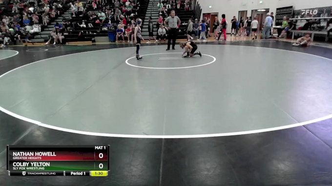 75 lbs Round 3 - Nathan Howell, Greater Heights vs Colby Yelton, Sly ...
