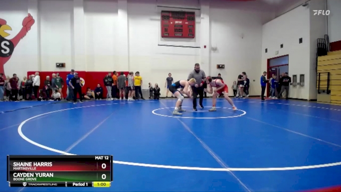 157 lbs Cons. Round 3 - Cayden Yuran, Boone Grove vs Shaine Harris ...