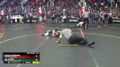 63 lbs Champ. Round 1 - Logan Sheehan, Grayling Youth WC vs Bo Hagen ...