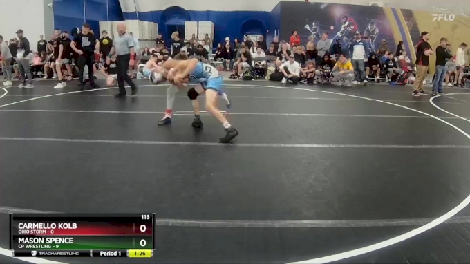 113 lbs Round 1 (8 Team) - Carmello Kolb, Ohio Storm vs Mason Spence ...
