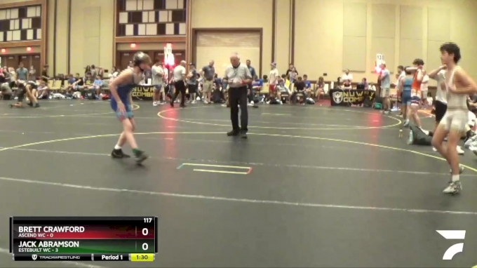 117 lbs Round 2 (6 Team) - Brett Crawford, Ascend WC vs Jack Abramson ...