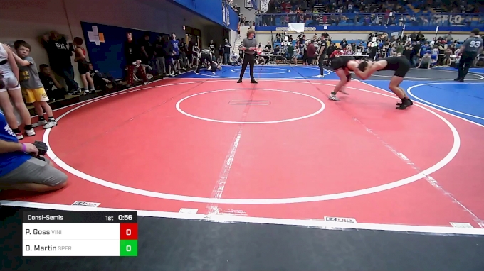 130 lbs Consolation - Parker Goss, Vinita Kids Wrestling vs Dylan ...