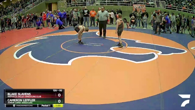 92 lbs Cons. Round 2 - Cameron Leffler, Junior Comet Wrestling vs Blake ...