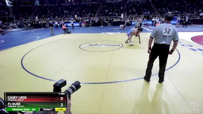 I-160 lbs Semifinal - PJ Duke, Minisink Valley vs Casey Liess, McQuaid ...