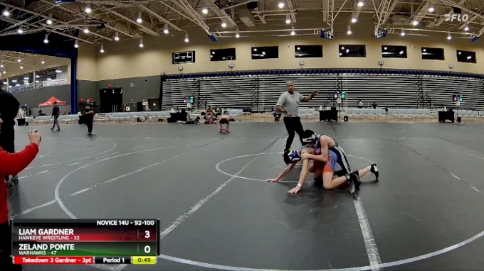 92-100 lbs Round 3 - Liam Gardner, Hawkeye Wrestling vs Zeland Ponte ...