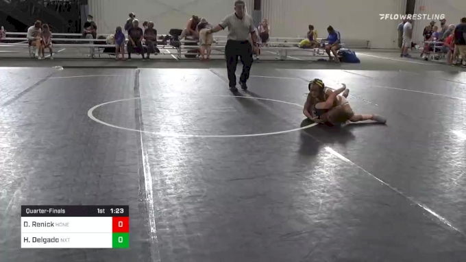 73 lbs Quarterfinal - Davin Renick, Honey Badger WC vs Hailey Delgado ...