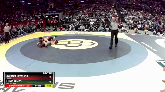 D3-175 lbs 1st Place Match - Awsom Mitchell, Triad vs Luke James, Mil ...