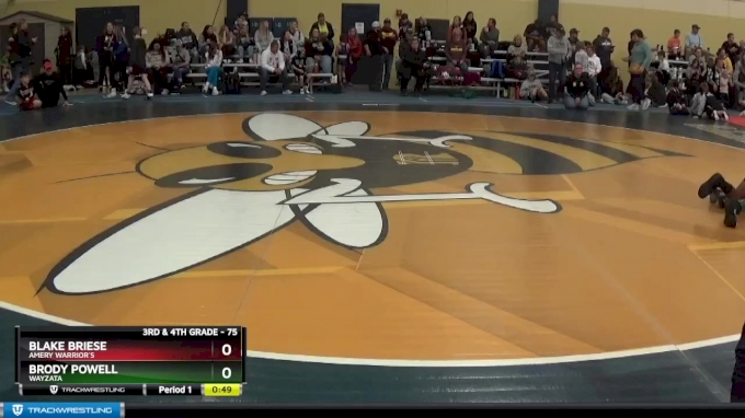 75 lbs Champ. Round 1 - Blake Briese, Amery Warrior`s vs Brody Powell ...