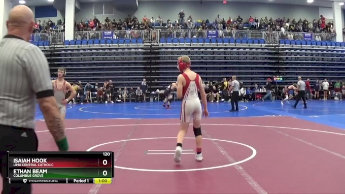 120 lbs Cons. Round 2 - Isaiah Hook, LIMA CENTRAL CATHOLIC vs Ethan ...