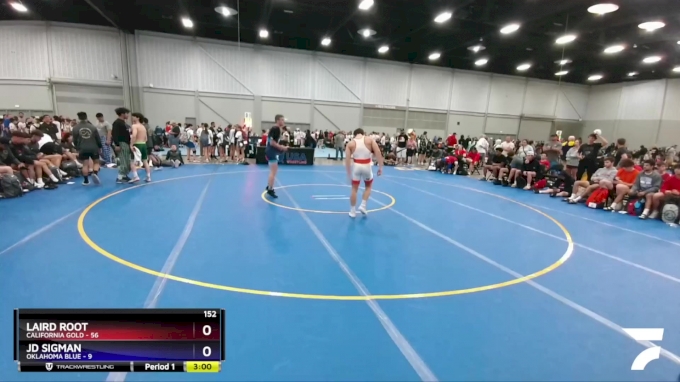 152 lbs Placement Matches (8 Team) - Laird Root, California Gold vs JD ...