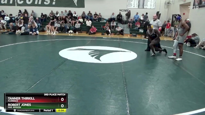 157 lbs 3rd Place Match - Tanner Thirkill, Florence vs Robert Jones ...
