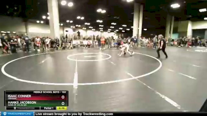 102 lbs Champ. Round 1 - Isaac Conner, Oregon vs Hanks Jacobson, Sons ...