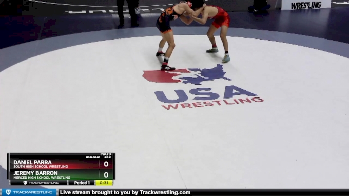 126 lbs Cons. Round 2 - Jeremy Barron, Merced High School Wrestling vs ...