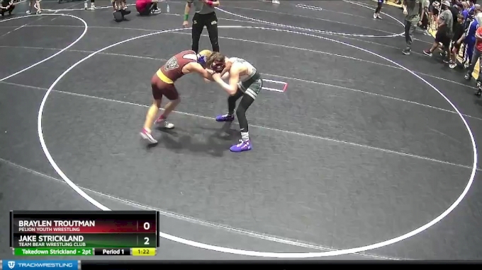 90 lbs Champ. Round 1 - Braylen Troutman, Pelion Youth Wrestling vs ...