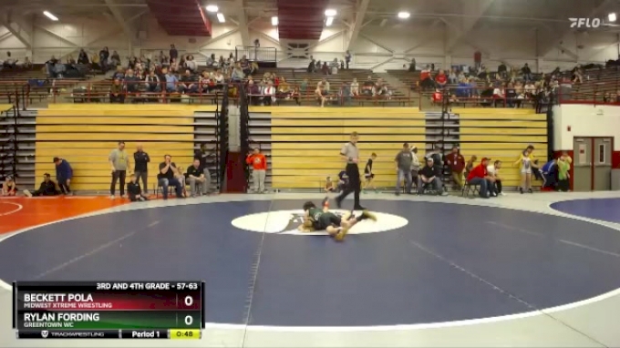 57-63 lbs Cons. Round 2 - Rylan Fording, Greentown WC vs Beckett Pola ...