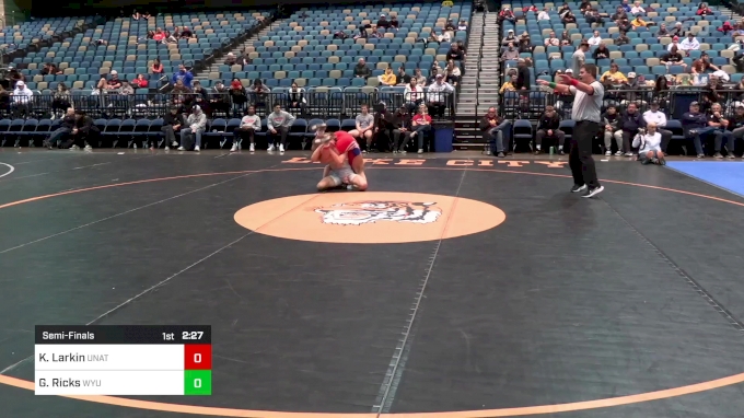 133 lbs Semifinal - Kyler Larkin, Unattached vs Garrett Ricks, Wyoming