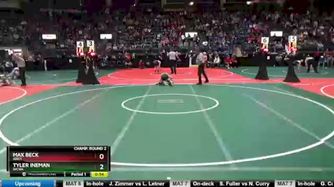 108 lbs Champ. Round 2 - Max Beck, AWC1 vs Tyler Ineman, WCWA