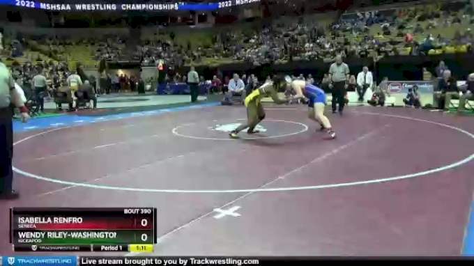 174 lbs 1st Place Match - Wendy Riley-Washington, Kickapoo vs Isabella ...