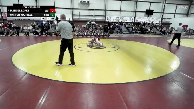 120 lbs Champ. Round 1 - Manuel Lopez, Delta vs Carter Wardell, Morgan