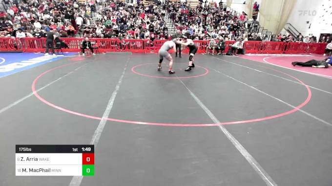 175 lbs Consi Of 16 #2 - Zach Arria, Wakefield vs Matthew MacPhail ...