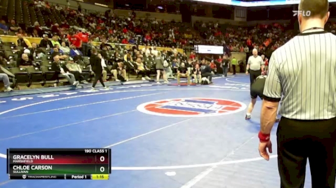 190 Class 1 lbs Champ. Round 1 - Gracelyn Bull, Marshfield vs Chloe ...